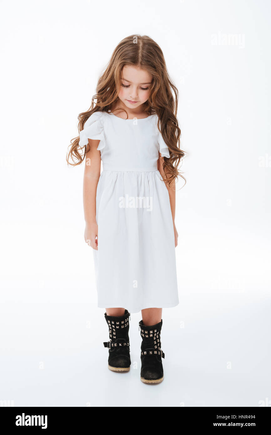 Sad Little Girl Walking