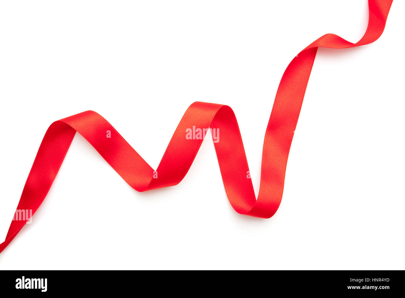 red ribbon border isolated on white background Stock Photo - Alamy