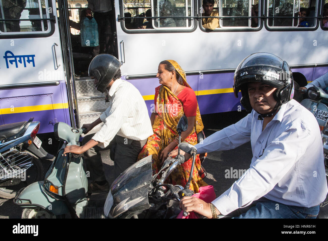 Pillion india hi-res stock photography and images - Alamy