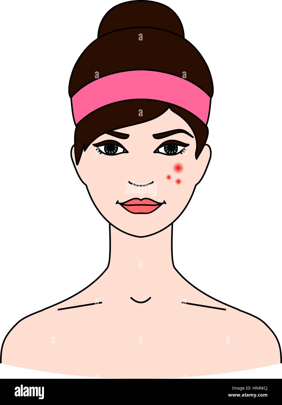Woman and beauty and skin Stock Vector Images - Alamy
