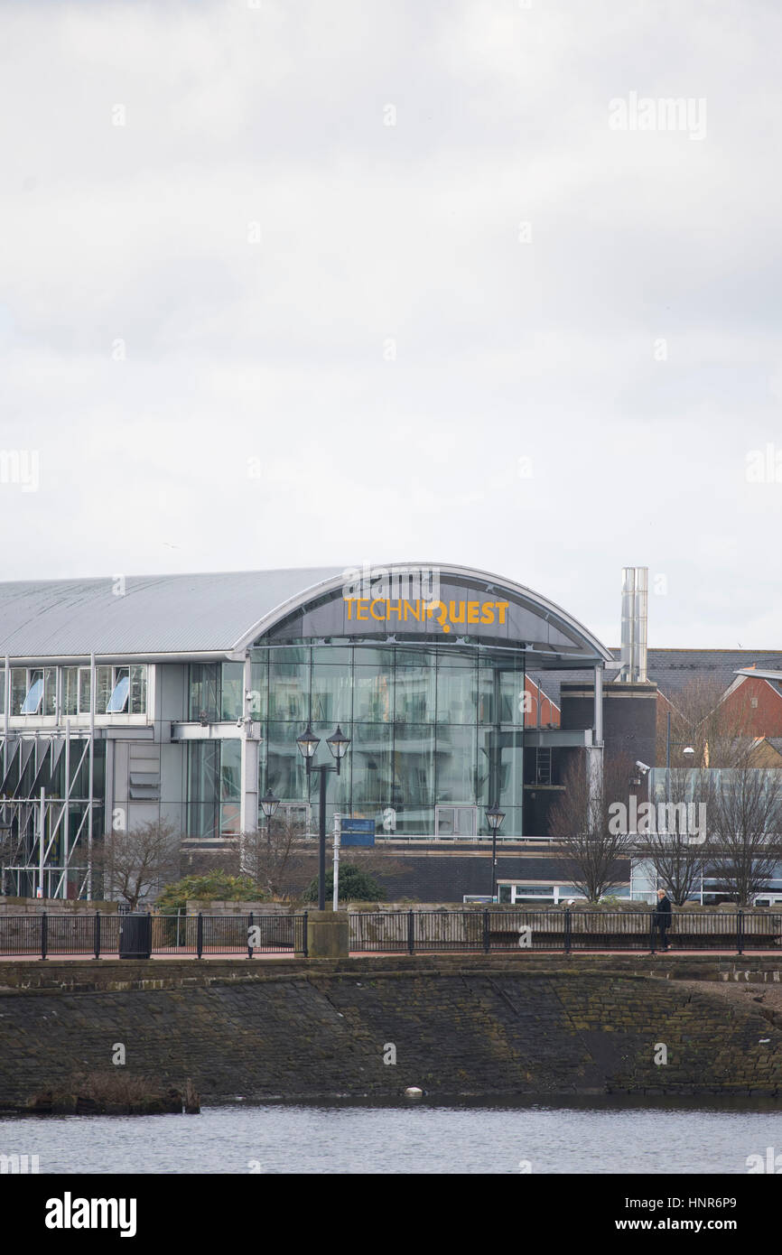 A general view of Techniquest at Cardiff Bay, South Wales Stock Photo ...