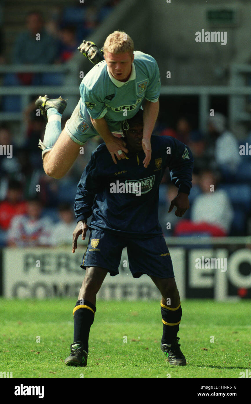 DAVID BURROWS & ANDY CLARKE WIMBLEDON V COVENTRY CITY 27 April 1996 ...