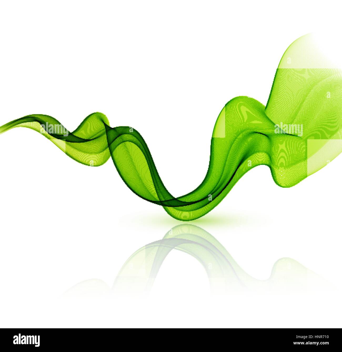 Vector Abstract color green wave design element. Curved lines Stock ...