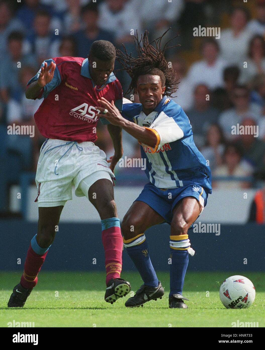 REGI BLINKER & IAN TAYLOR SHEFFIELD WED V ASTON VILLA FC 19 August 1996 ...