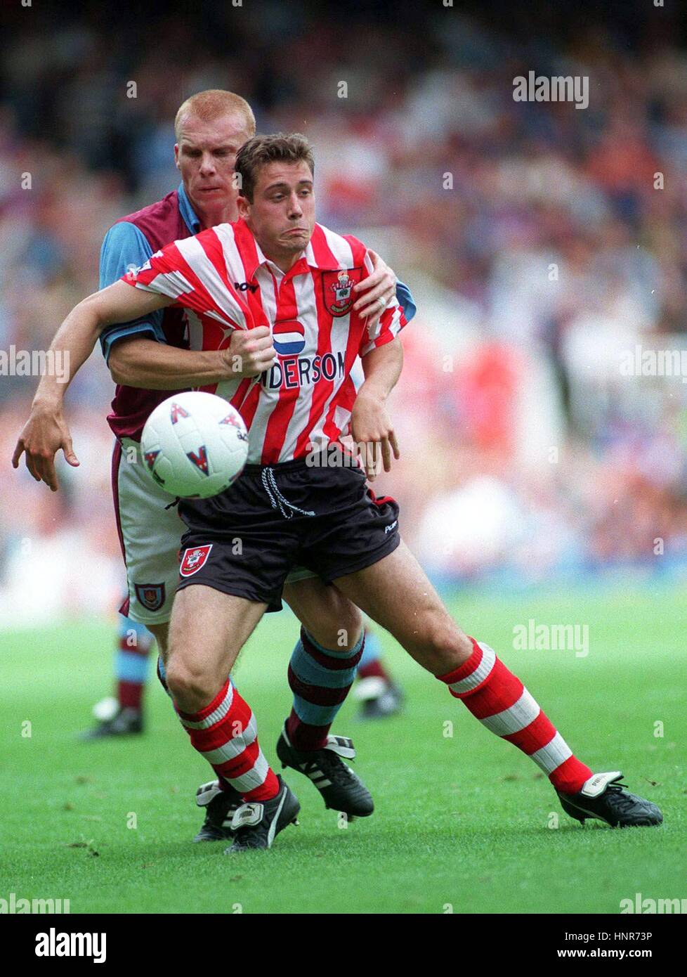 NEIL HEANEY & ROBBIE SLATER WEST HAN UTD V SOUTHAMPTON 24 August 1996 ...