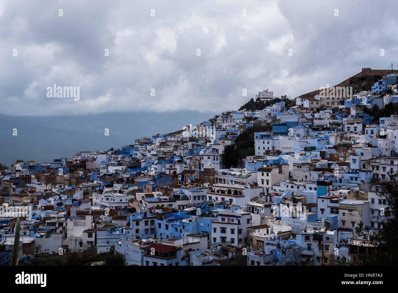Panoramic view of Chefchaouen Stock Photo - Alamy
