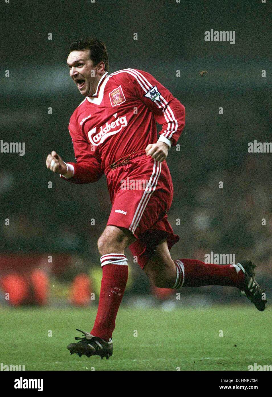 RUDDOCK CELEBRATES HIS 2ND. LIVERPOOL V LEEDS UTD 20 January 1996 Stock ...