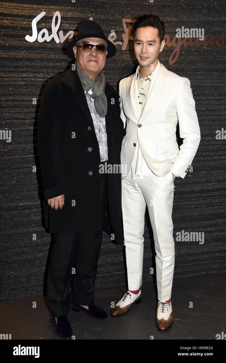 Sphinx Ting and his father, Ding Sanguang, arriving for the Salvatore ...