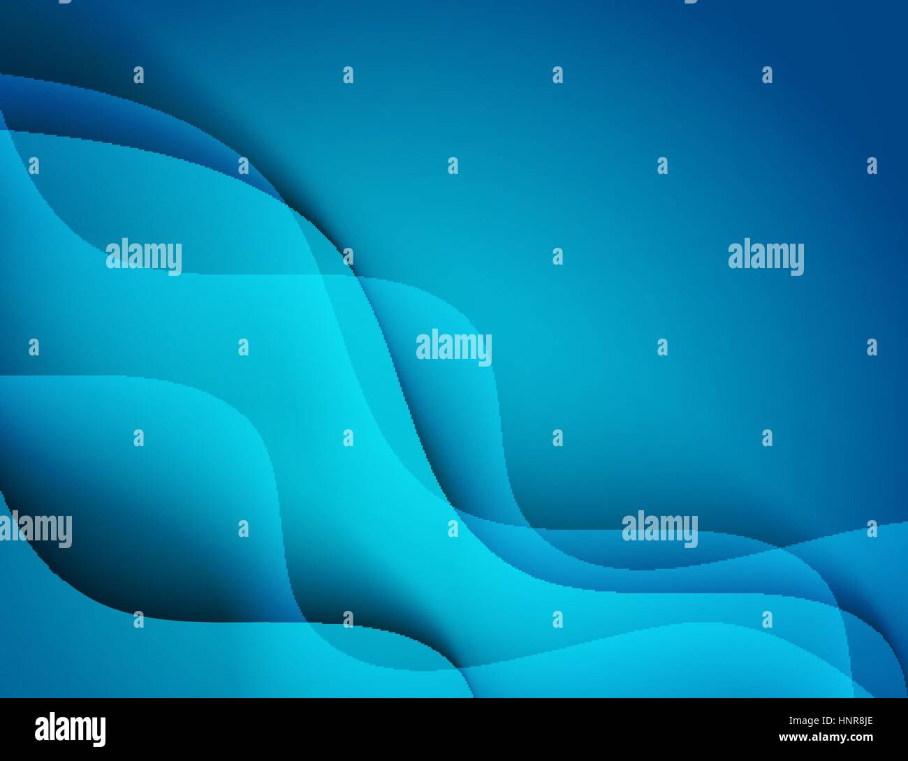Abstract vector background with blue smooth color wave. Blue wavy lines ...