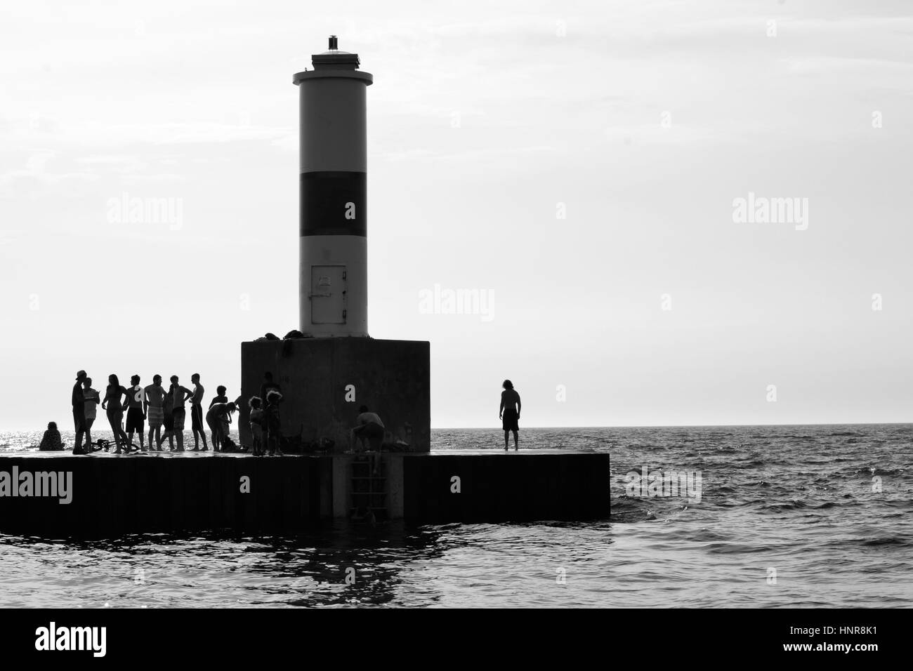 Lighthouse dock Black and White Stock Photos & Images - Alamy
