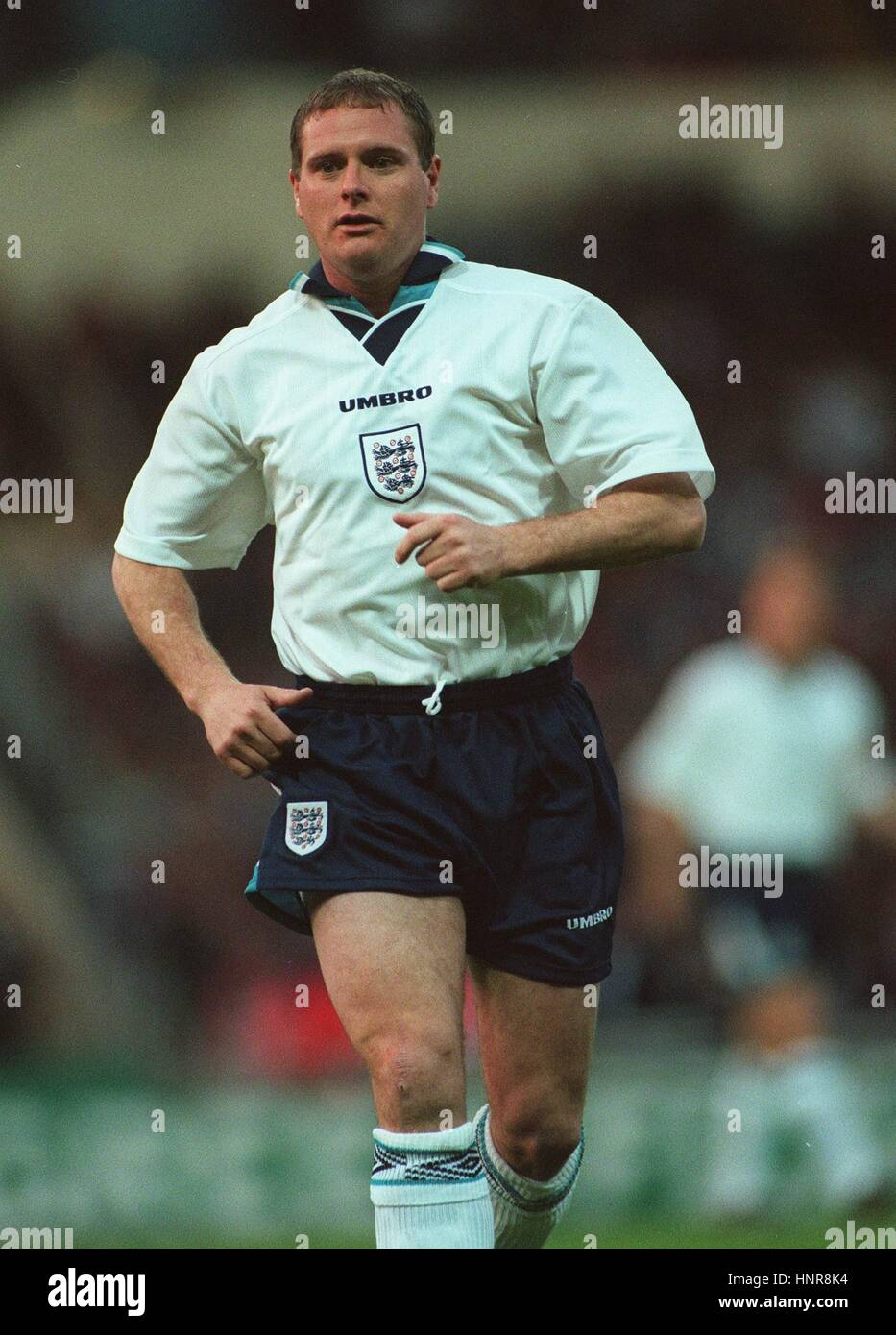 PAUL GASCOIGNE ENGLAND & GLASGOW RANGERS FC 29 April 1996 Stock Photo ...