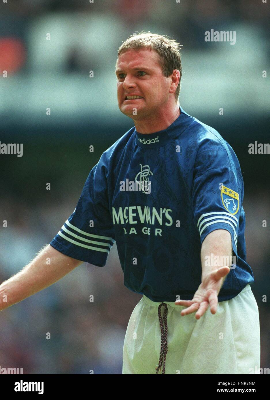 PAUL GASCOIGNE GLASGOW RANGERS FC 30 April 1996 Stock Photo - Alamy