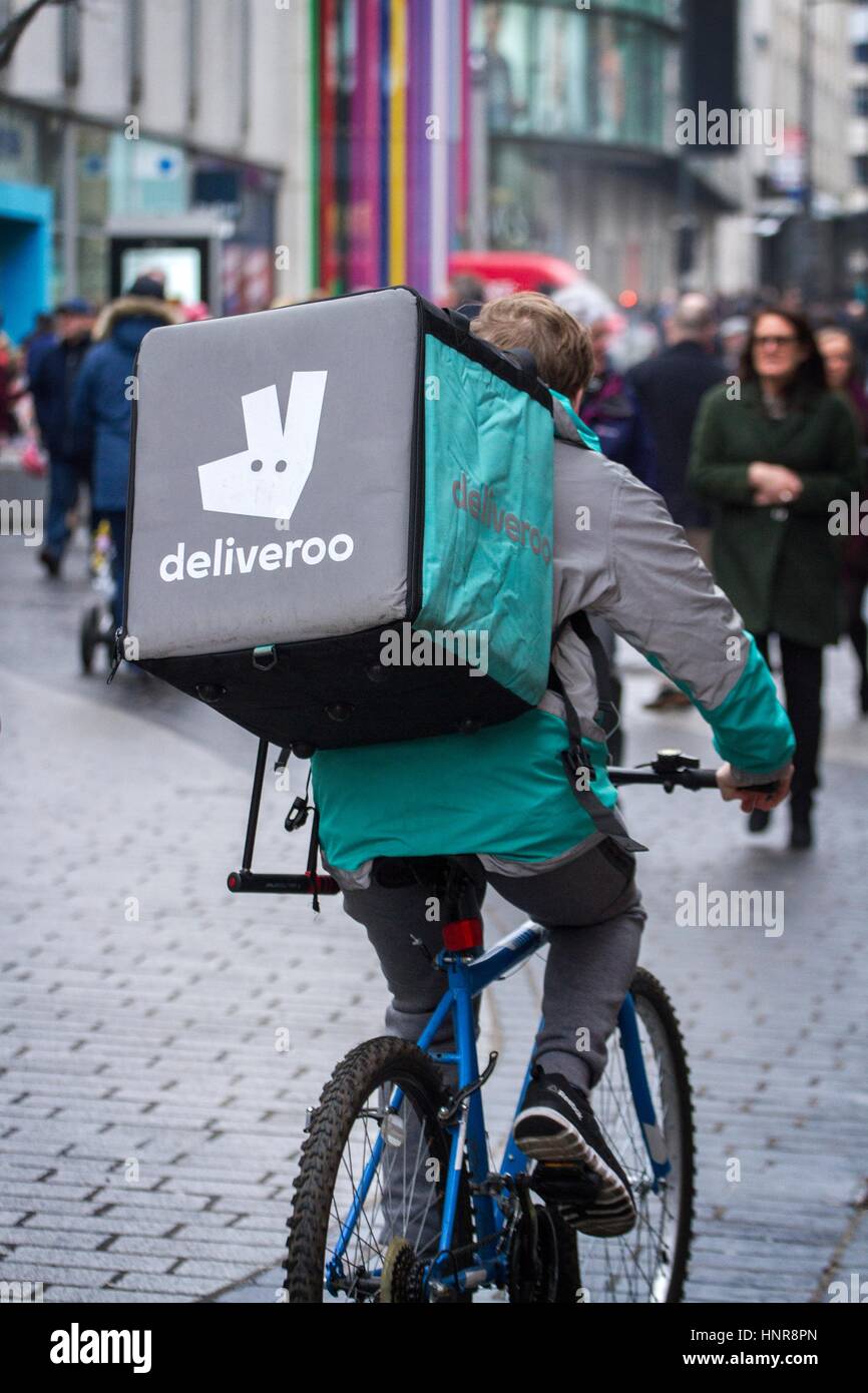 Deliveroo carrier hi-res stock photography and images - Alamy