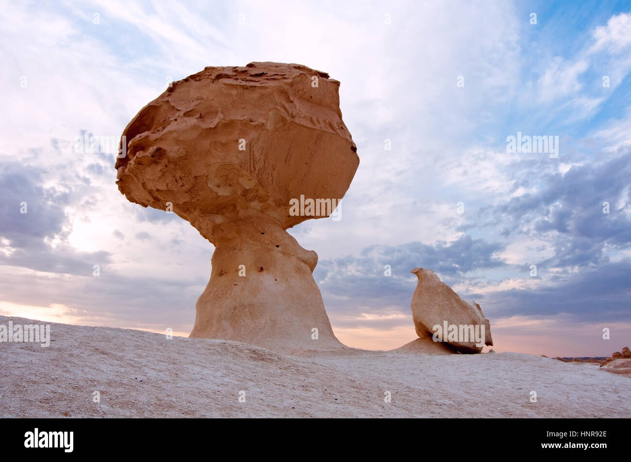 Rocks in Great White Desert in Egypt Stock Photo - Alamy