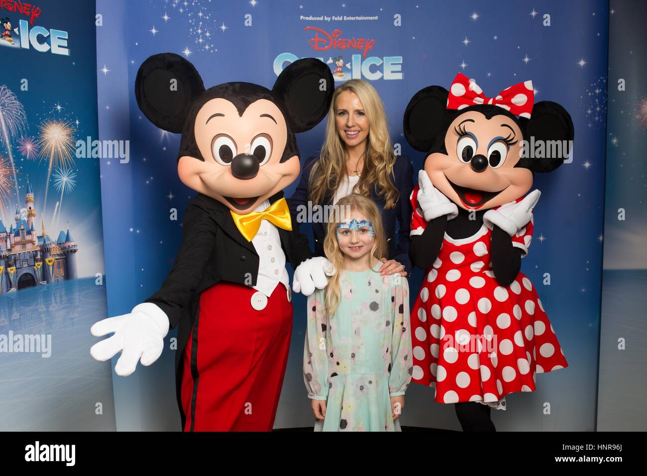 EDITORIAL USE ONLY Naomi Isted and her daughter Fleur with Mickey Mouse ...