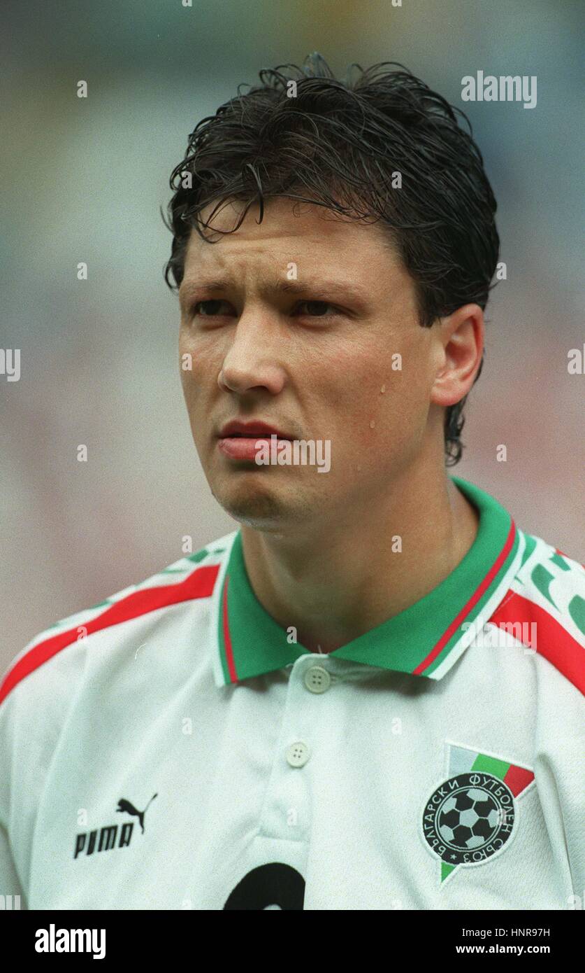 LUBOSLAV PENEV BULGARIA & ATHELTICO MADRID 11 June 1996 Stock Photo - Alamy