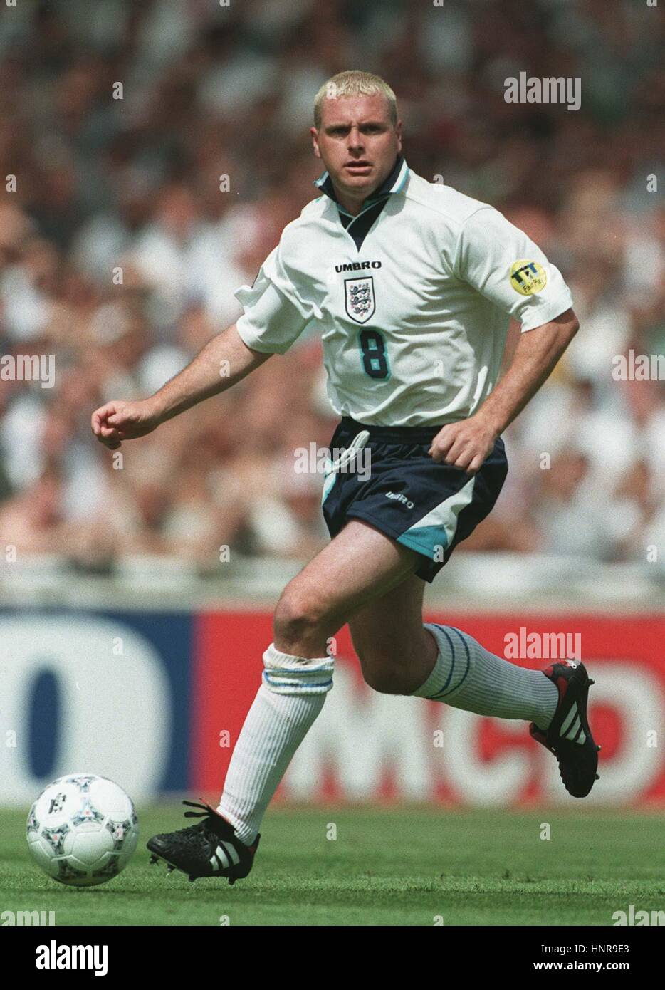 PAUL GASCOIGNE ENGLAND & GLASGOW RANGERS FC 18 June 1996 Stock Photo ...