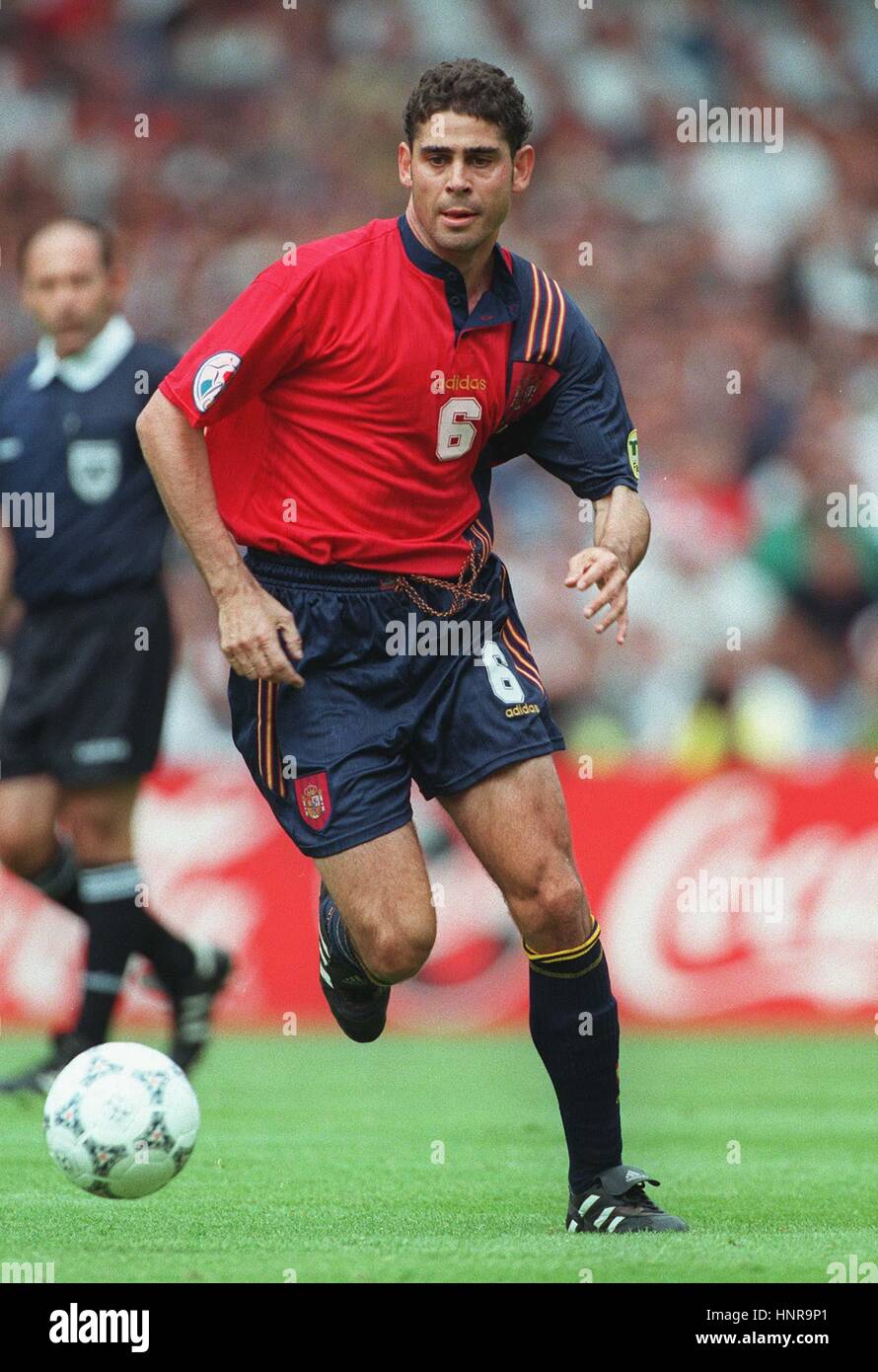 FERNANDO HIERRO SPAIN & REAL MADRID FC 24 June 1996 Stock Photo - Alamy