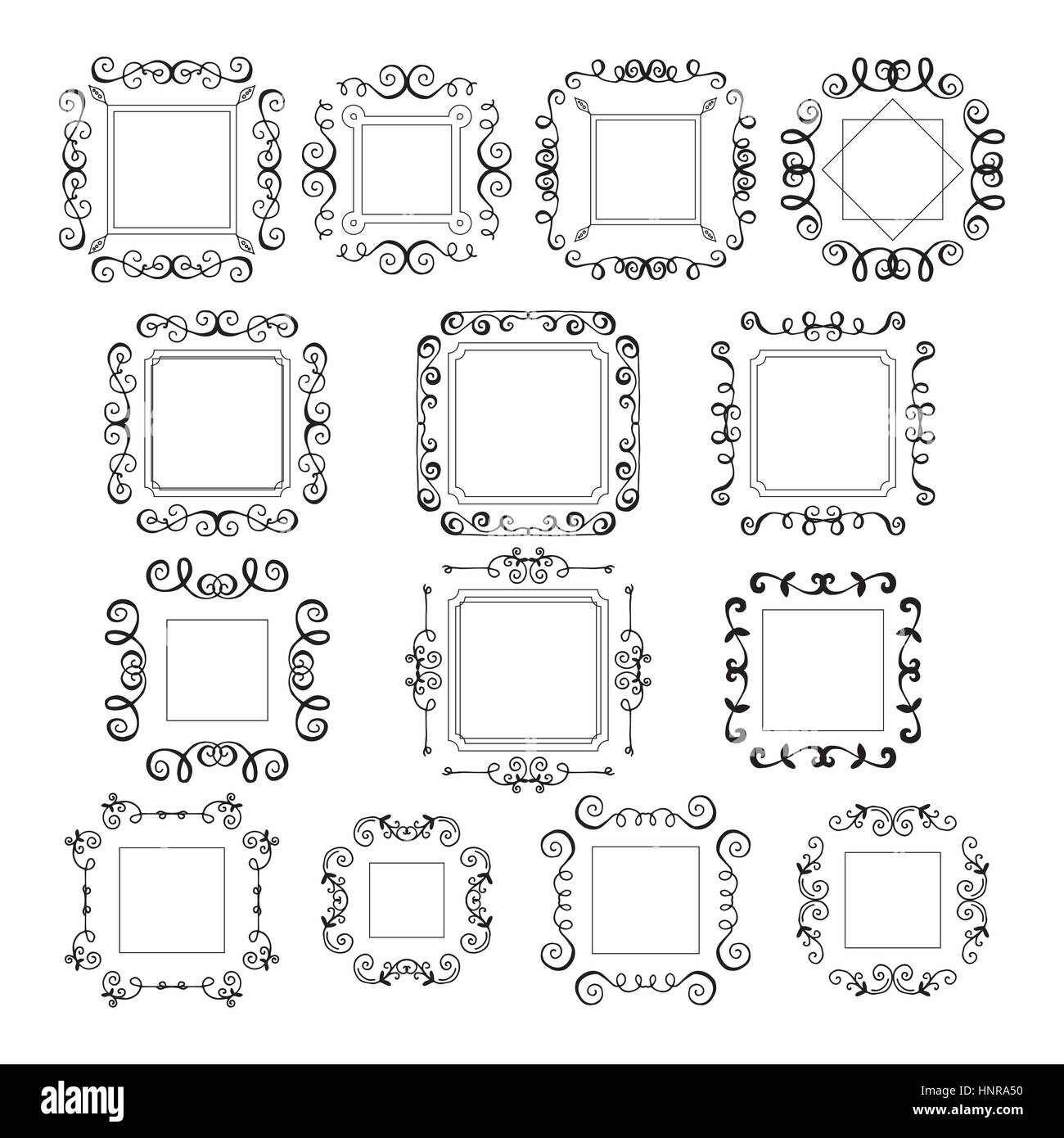 Hand Drawn Vector Flourishes, Frames, Banners Stock Vector Image & Art ...