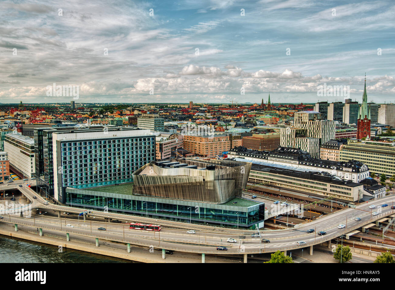 August 2016, cityscape of Stockholm (Sweden) including the central ...