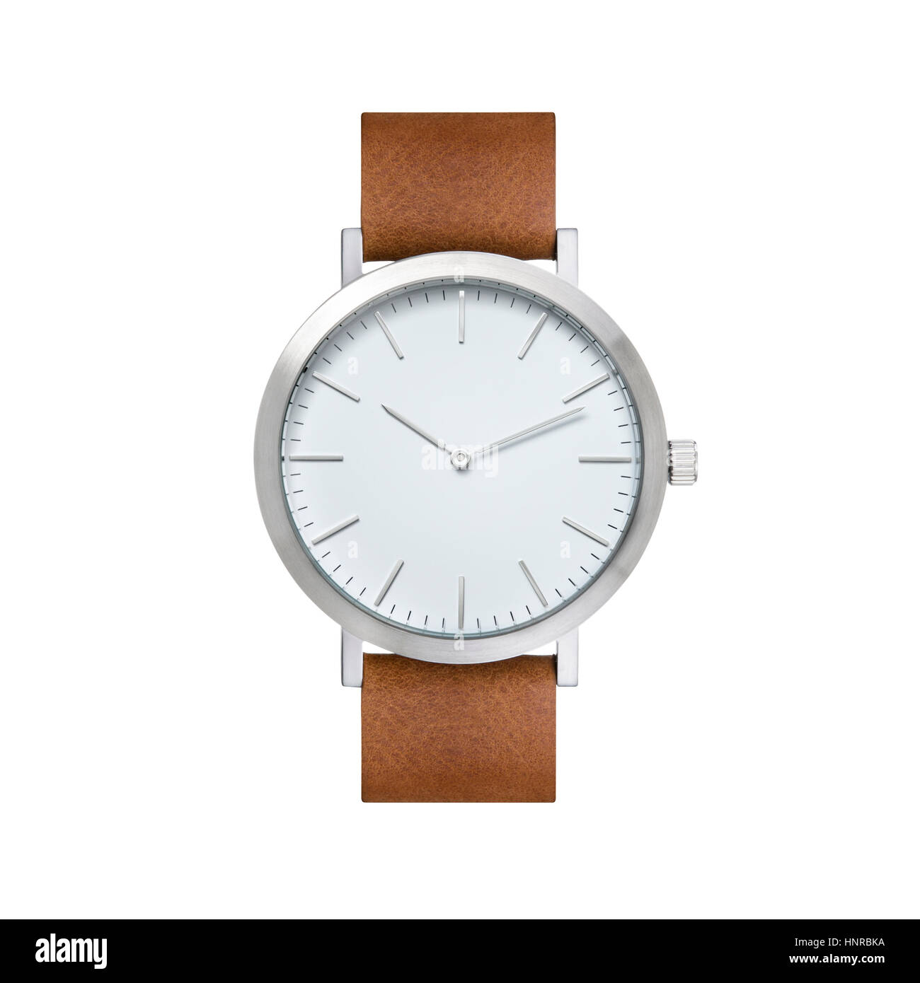 Wrist watch angle product style with white background, shinny metallic ...