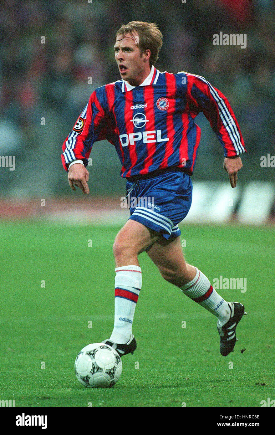 MARKUS MUNCH BAYERN MUNICH FC 04 November 1996 Stock Photo - Alamy