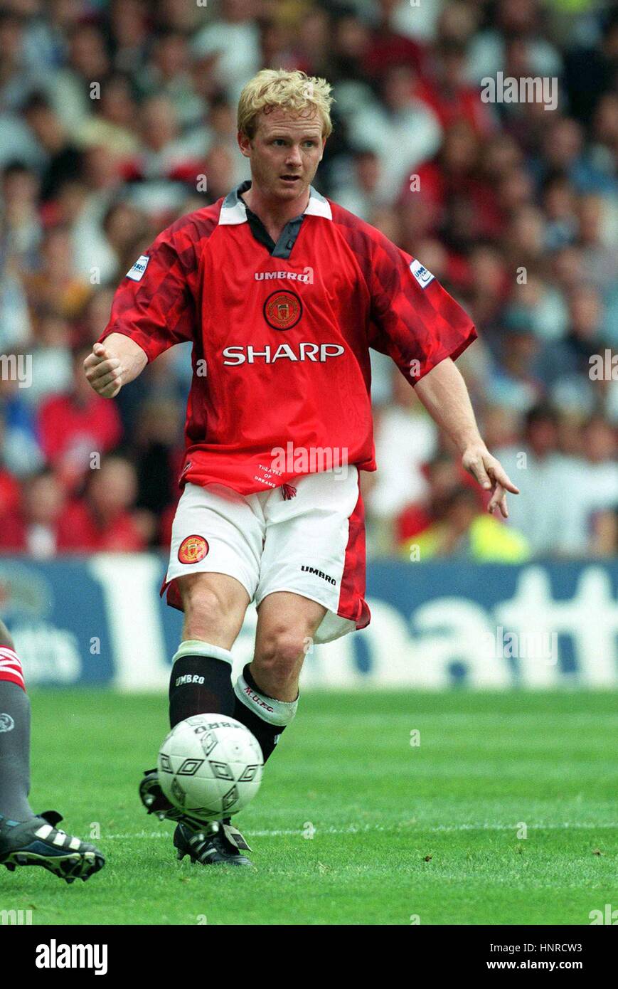 DAVID MAY MANCHESTER UNITED FC 14 July 1996 Stock Photo - Alamy