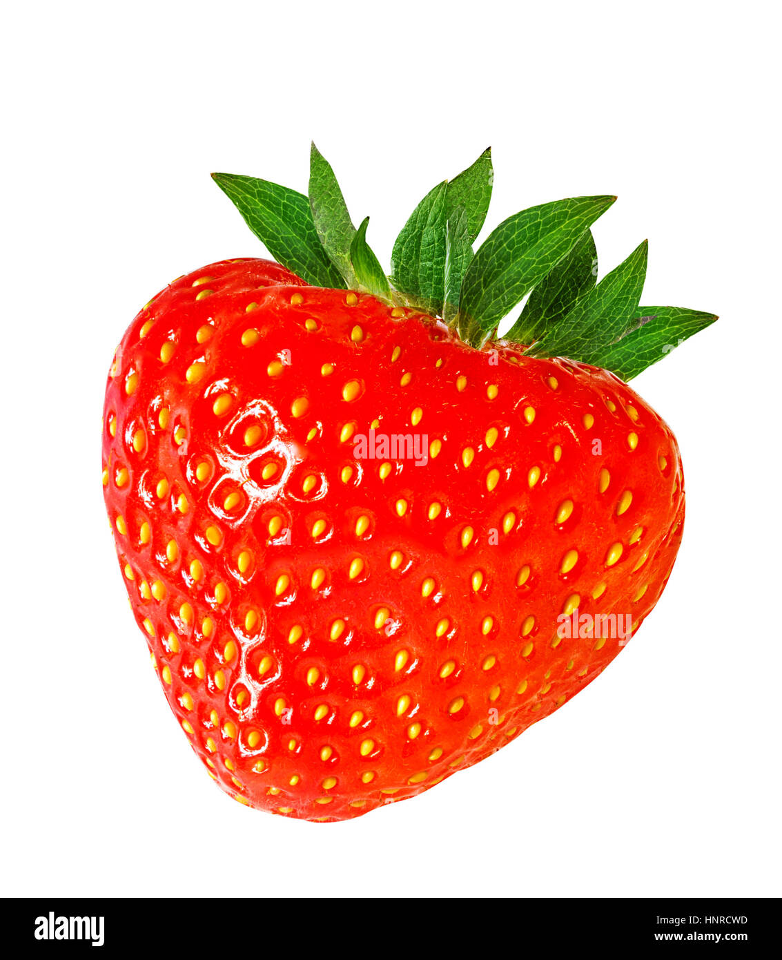 Strawberry on white background Stock Photo - Alamy