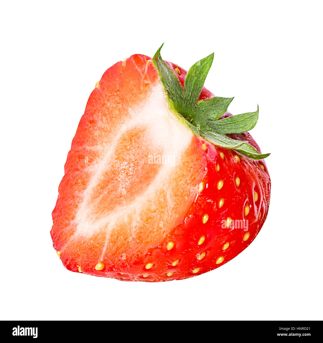 Strawberry on white background Stock Photo - Alamy