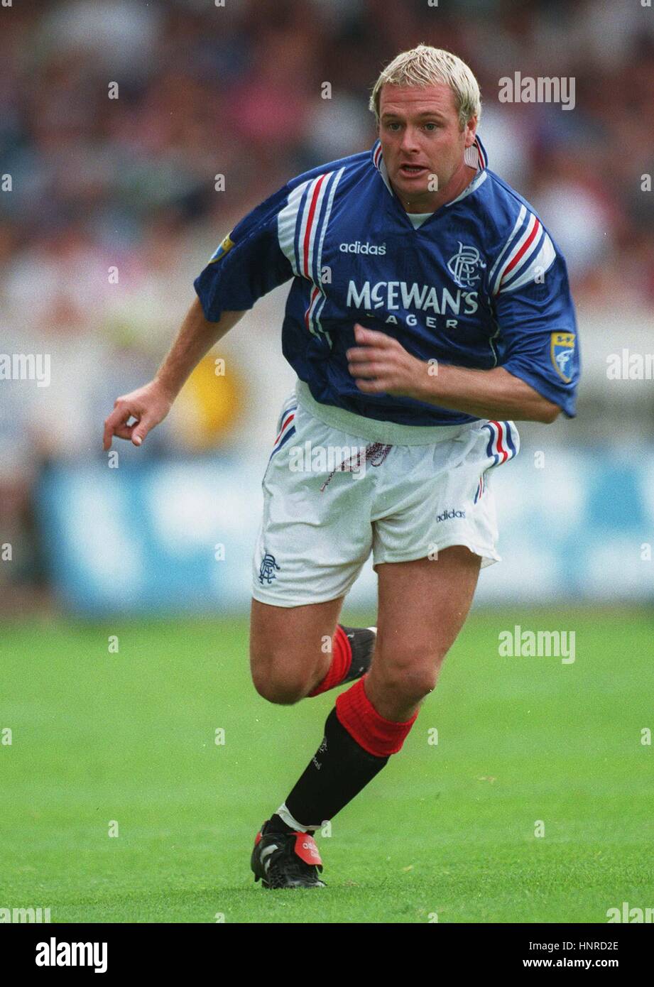 PAUL GASCOIGNE GLASGOW RANGERS FC 29 August 1996 Stock Photo - Alamy