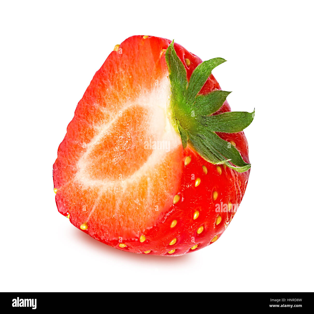 Strawberry on white background Stock Photo - Alamy