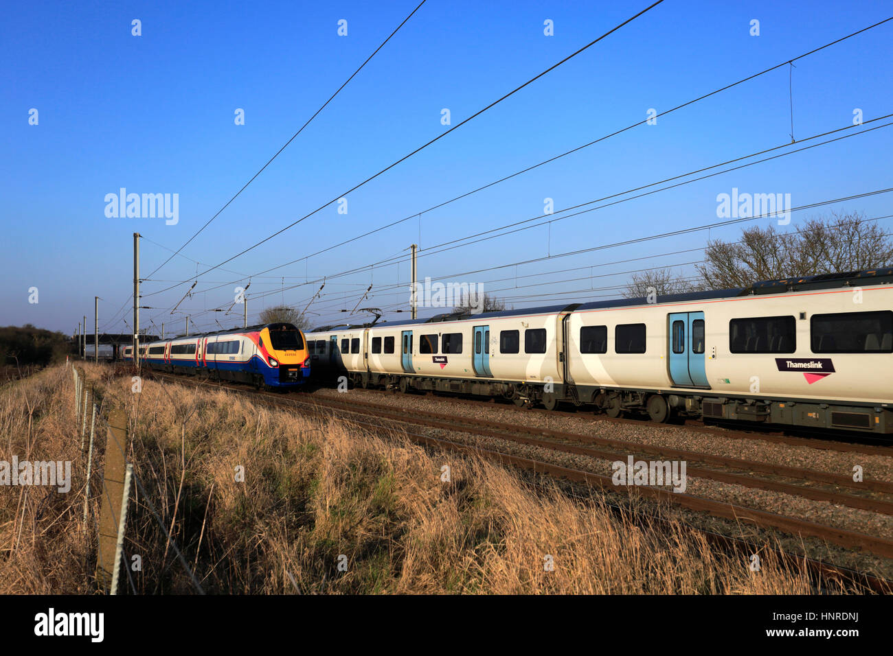 Meridian class 222 020 train, East Midlands Trains livery, between ...