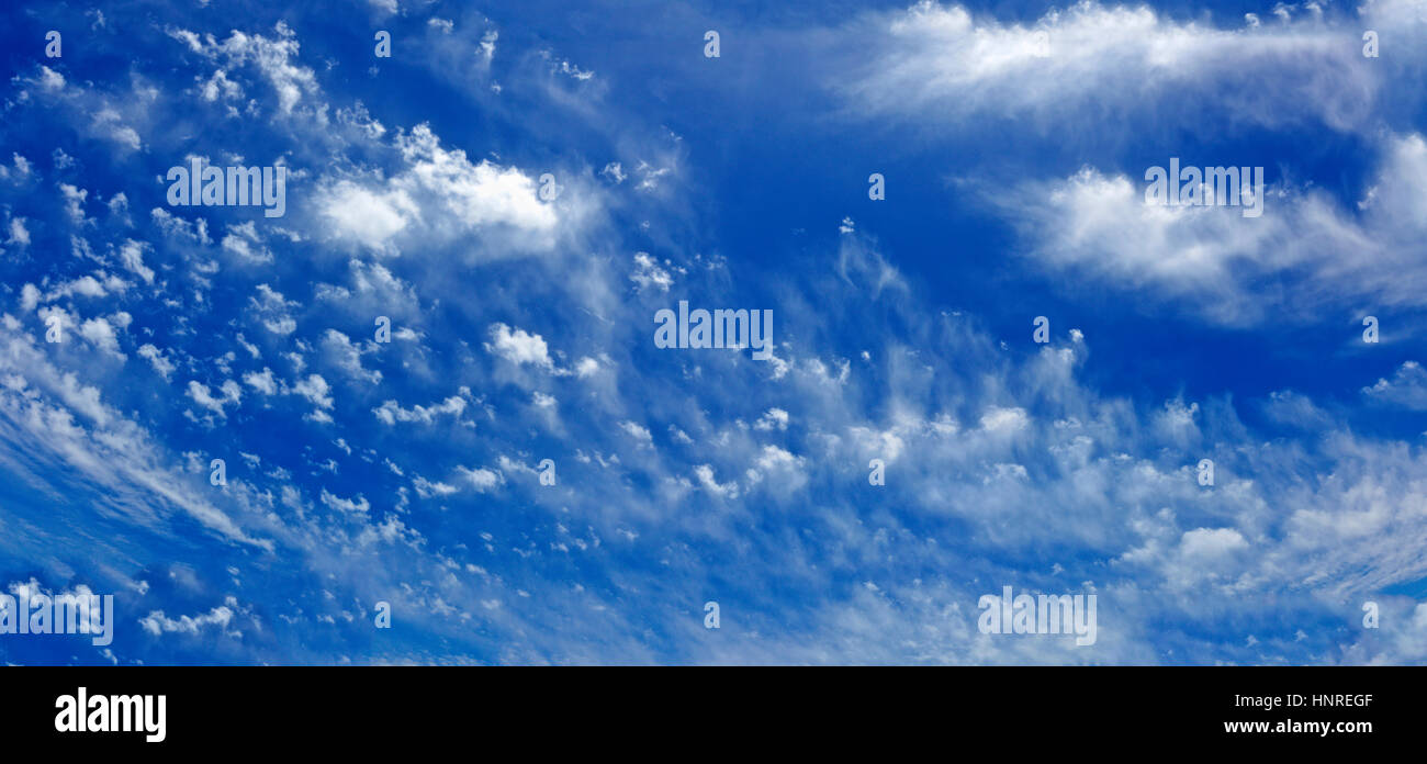 Blue sky cloudscape background. Horizontal Stock Photo - Alamy