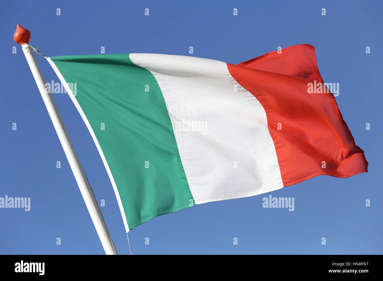 Italian flag blowing hi-res stock photography and images - Alamy