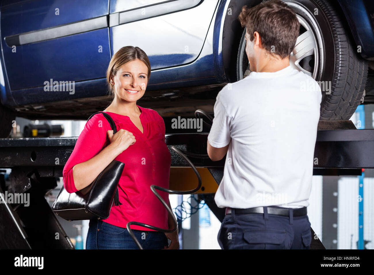 Happy customer car repair hi-res stock photography and images - Alamy