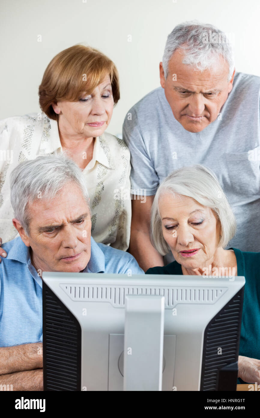 Elderly people learning hi-res stock photography and images - Alamy