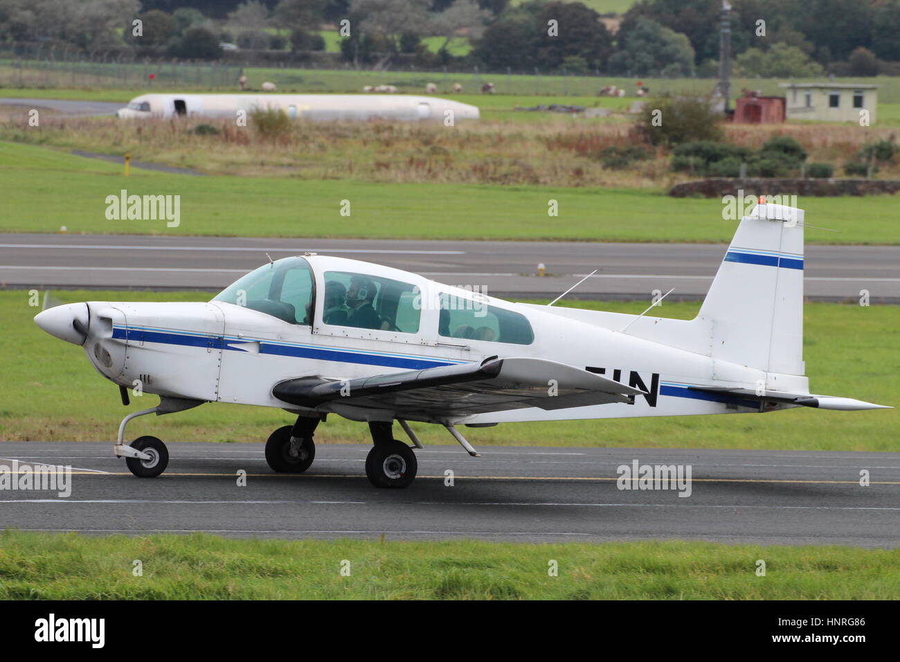 G-BFIN, a Grumman American AA-5A Cheetah, at Prestwick International ...