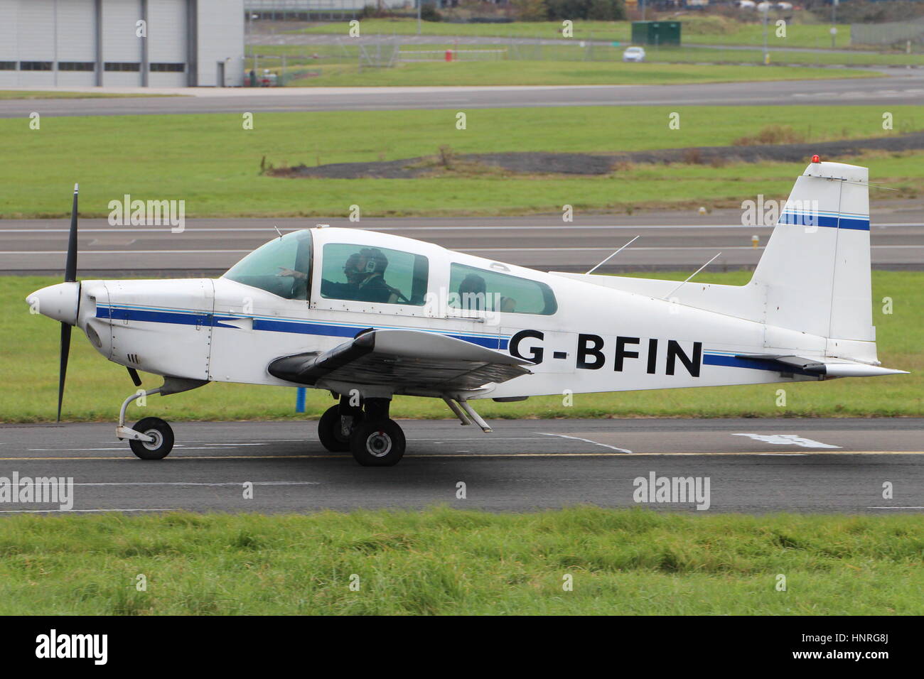 G-BFIN, a Grumman American AA-5A Cheetah, at Prestwick International ...