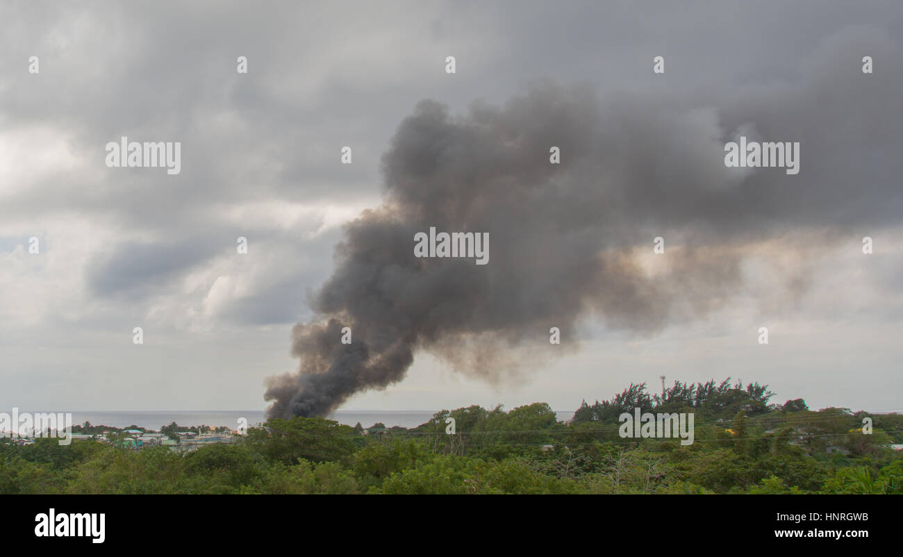 Boat Explosion and Fire Stock Photo - Alamy