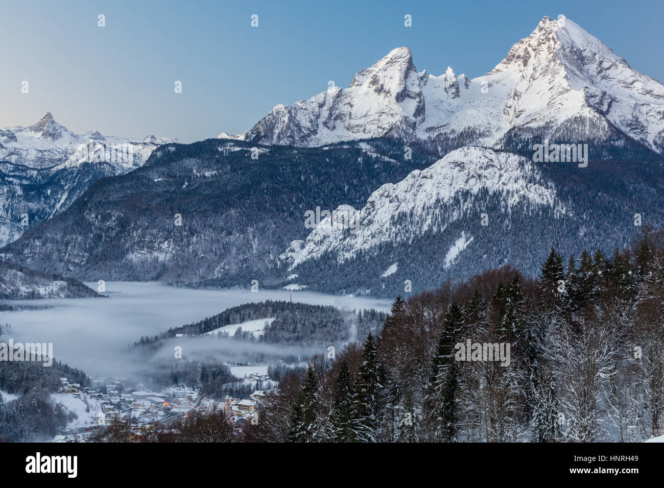 Mountains in winter watzmann maria hi-res stock photography and images ...