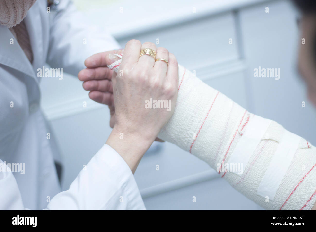 Plaster After Wrist Fracture Stock Photos & Plaster After Wrist ...