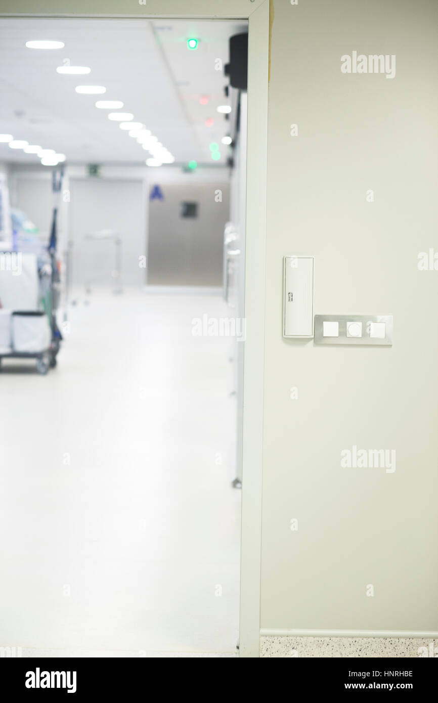 Hospital ward emergency room operating theater door and modern ...