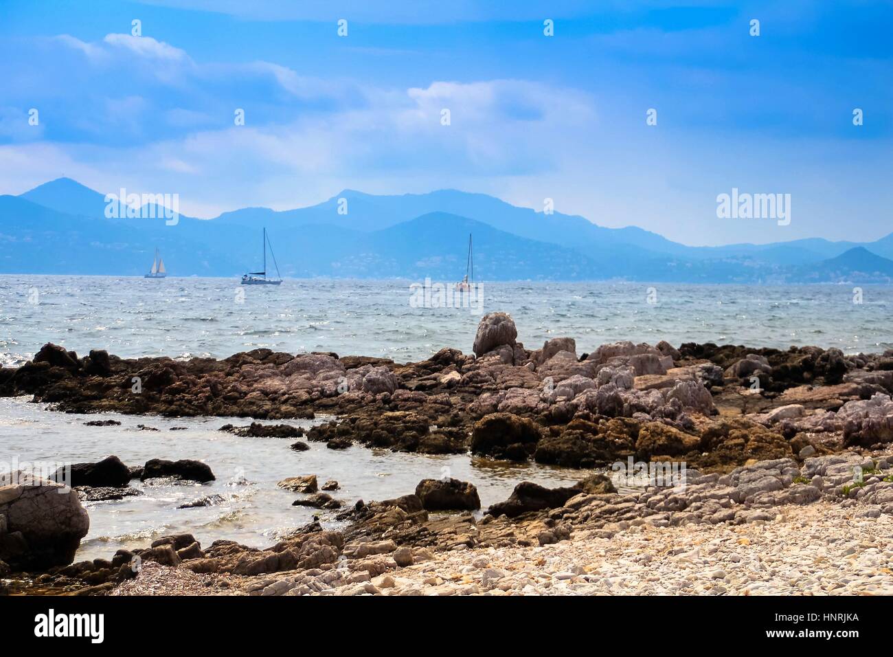 Beautiful French Riviera ocean landscape Stock Photo - Alamy