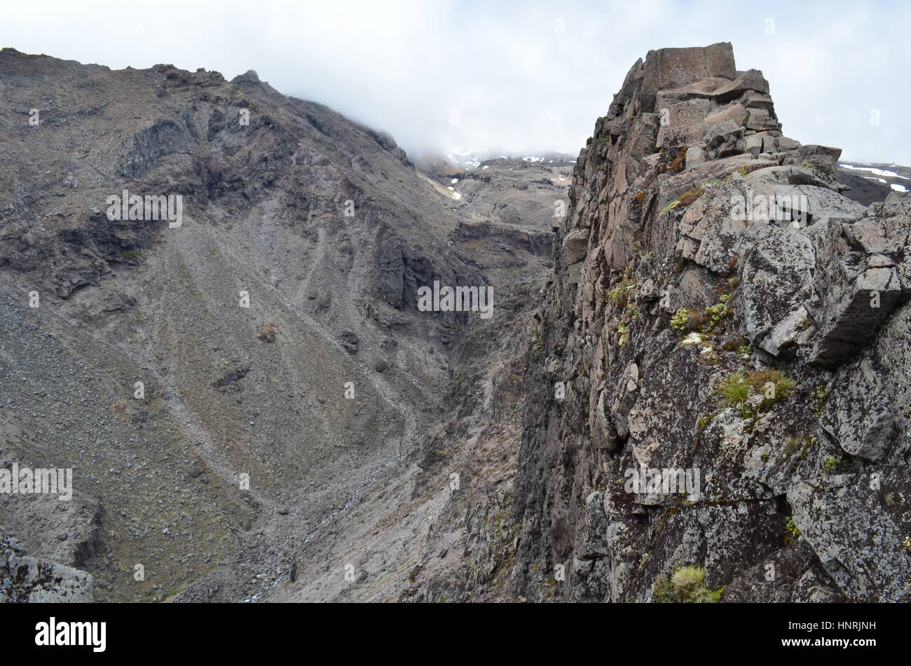 Rocky terrain at Mt Ruapehu, New Zealand Stock Photo - Alamy