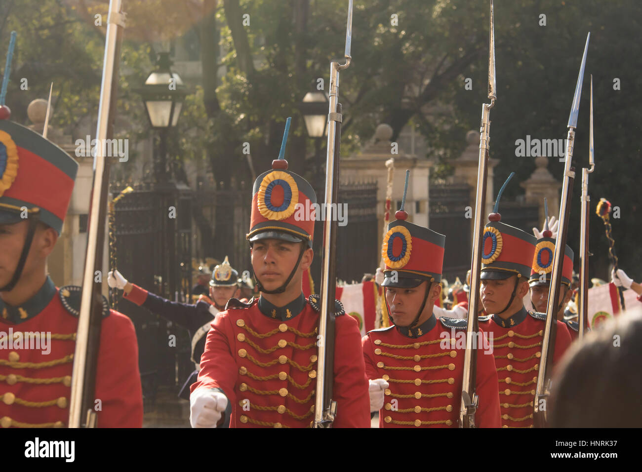 Ceremony of change of guard of the Battalion Presidential Guard, in the ...