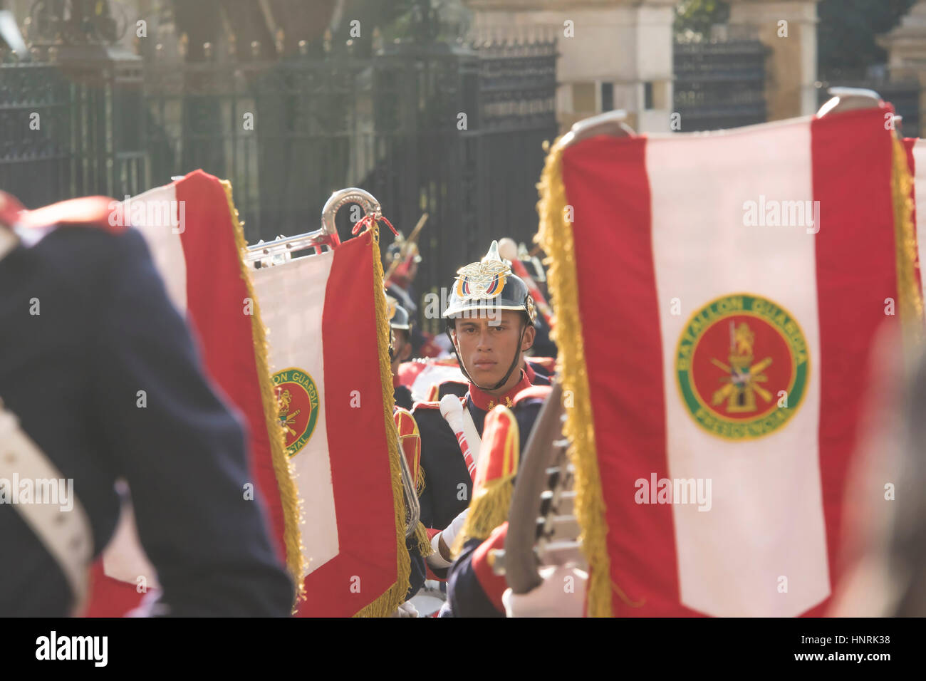 Ceremony of change of guard of the Battalion Presidential Guard, in the ...