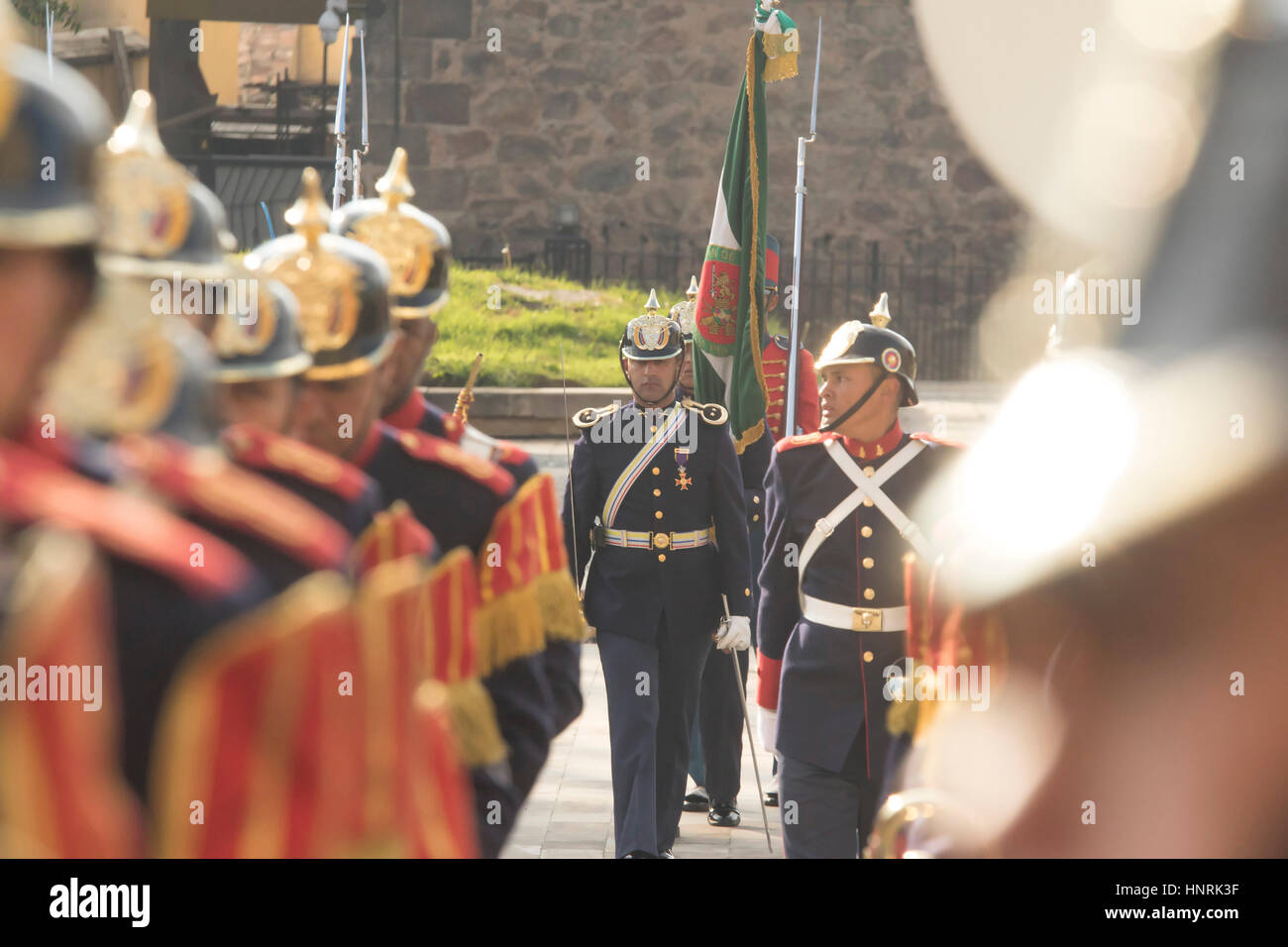 Ceremony of change of guard of the Battalion Presidential Guard, in the ...