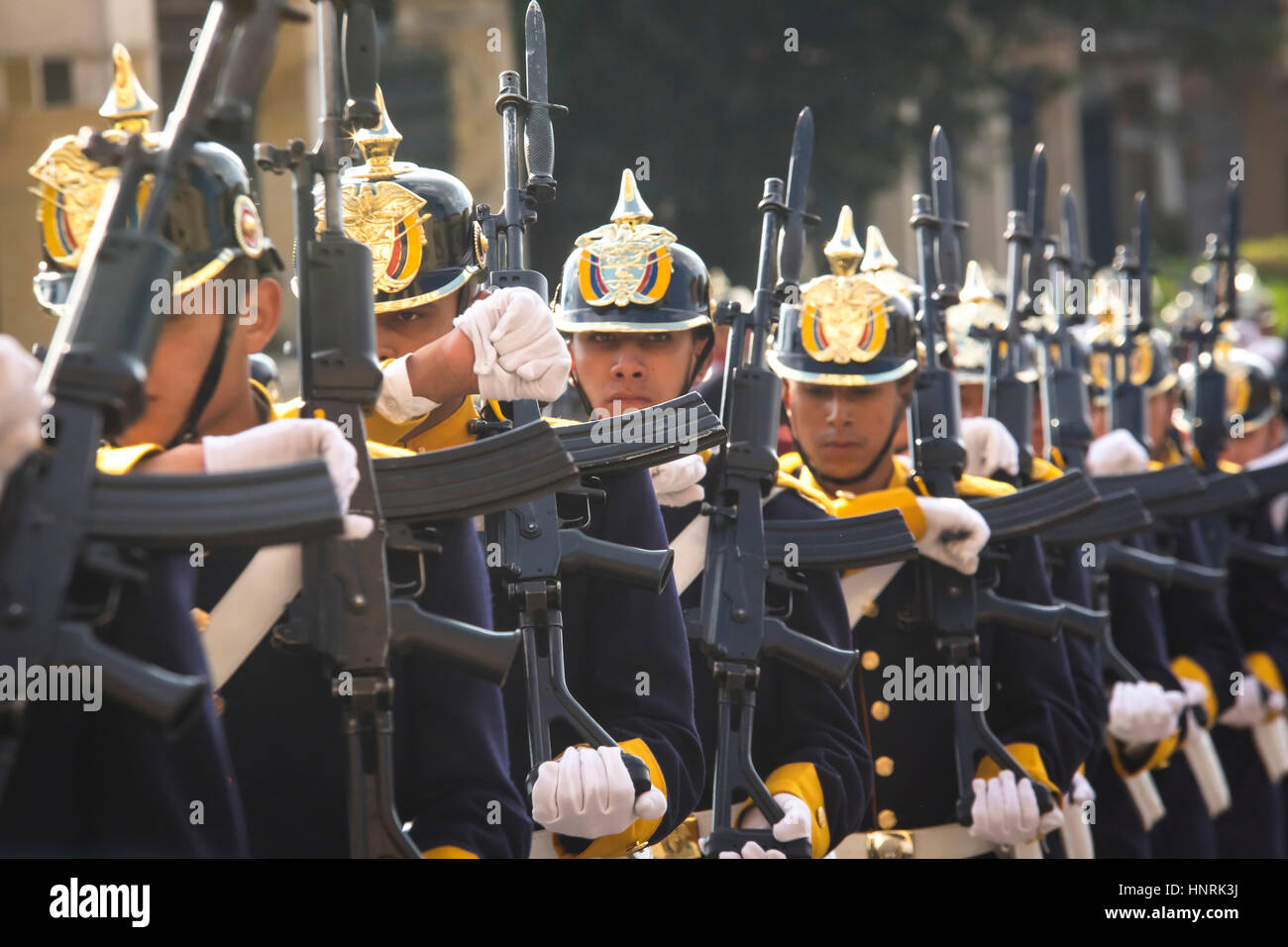Ceremony of change of guard of the Battalion Presidential Guard, in the ...