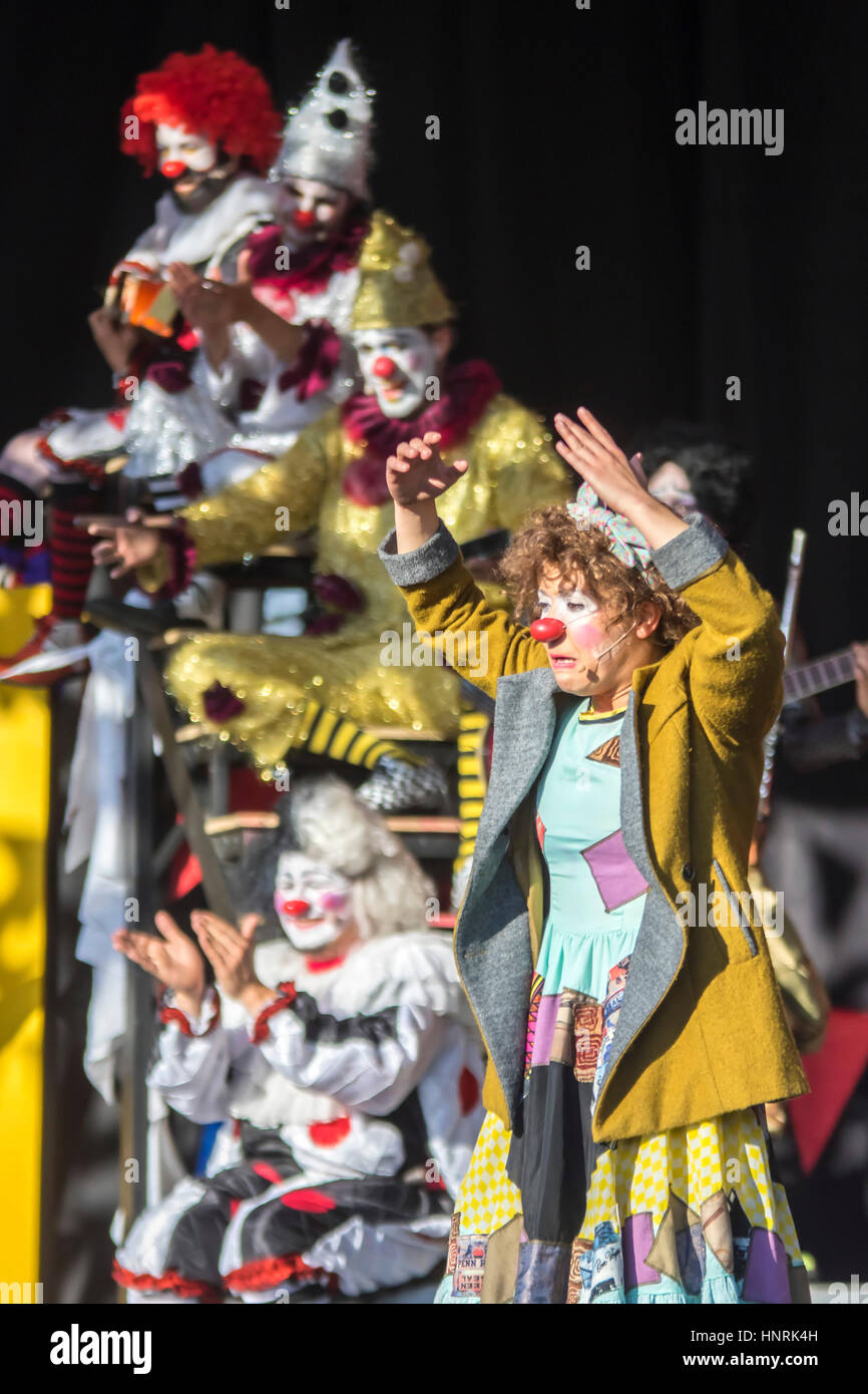 Clown theater. Ciudad Teatro. Mundo Aventura Park Stock Photo - Alamy