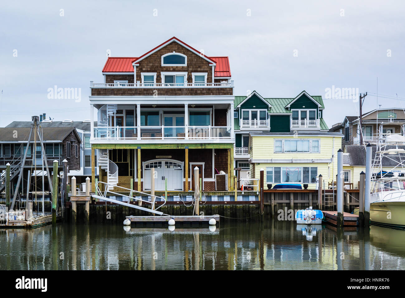 Houses along Cape May Harbor, in Cape May, New Jersey Stock Photo - Alamy